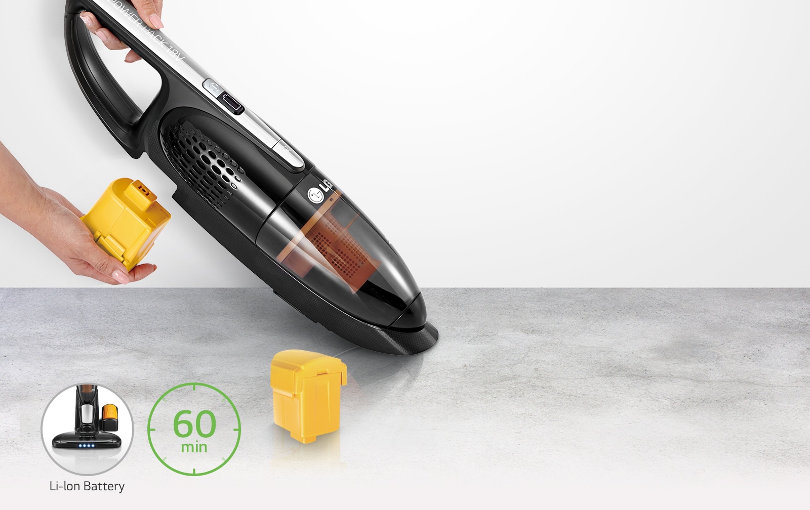 VS8400SCW LG Cordless Vacuum Cleaner with 2 in 1 Handstick Smart ...