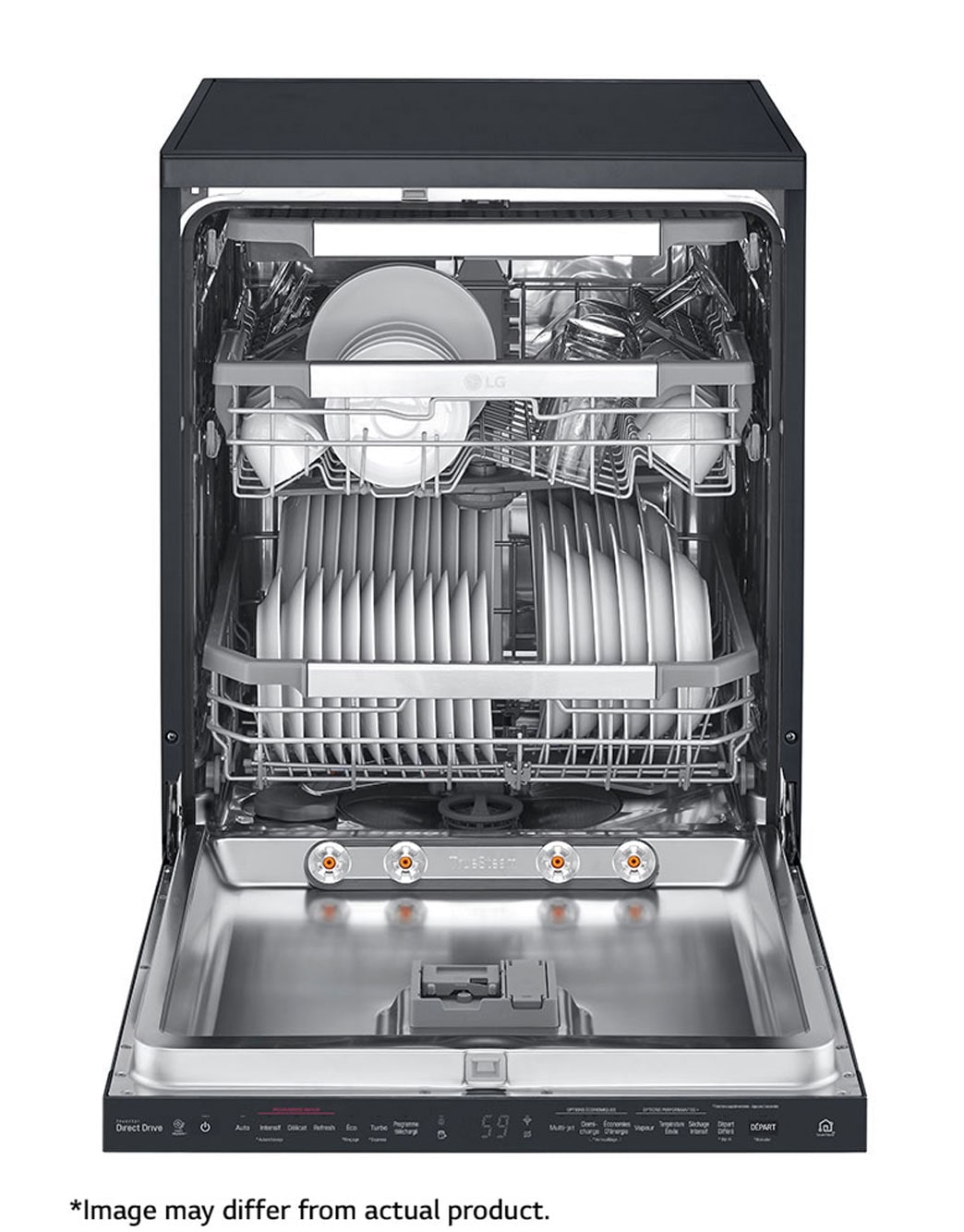 LG Premium Black Dishwasher, QuadWash™, Direct Drive | LG UAE