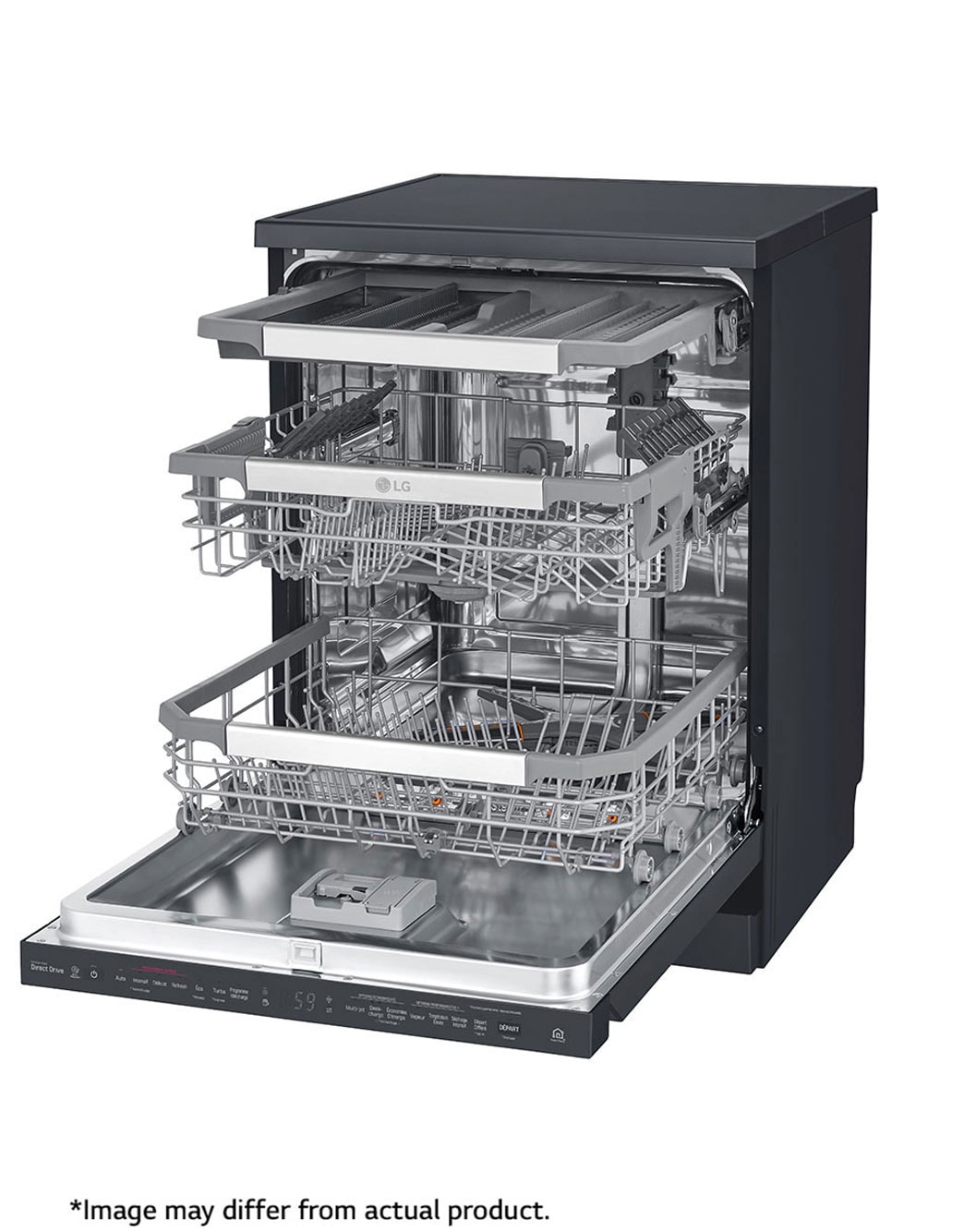LG Black Dishwasher, QuadWash™ & TrueSteam™ | LG UAE