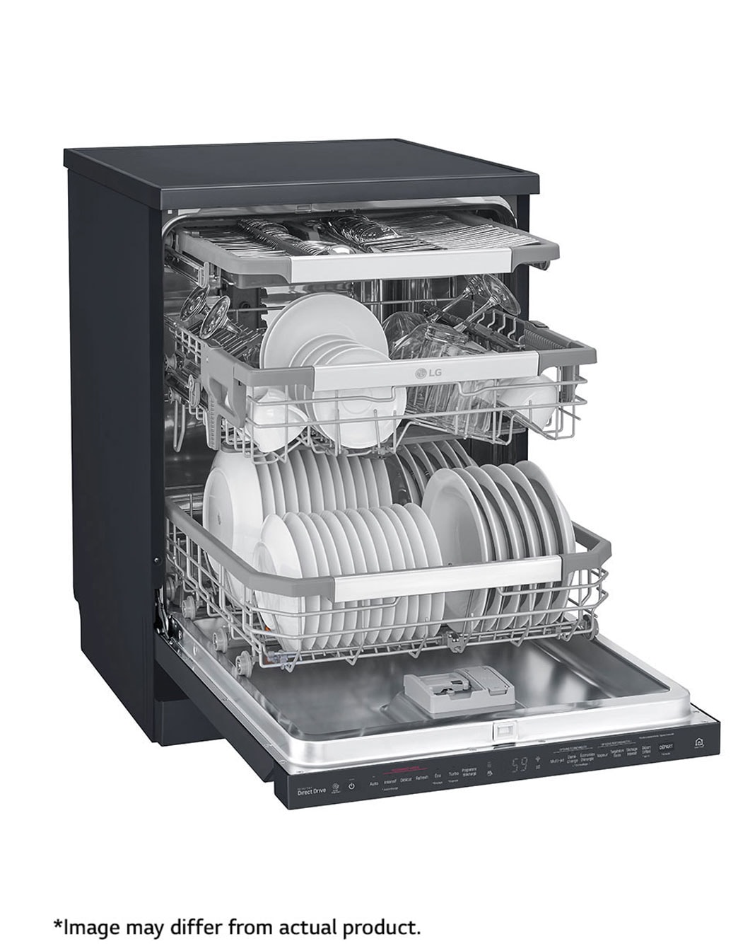 LG Black Dishwasher, QuadWash™ & TrueSteam™ | LG UAE