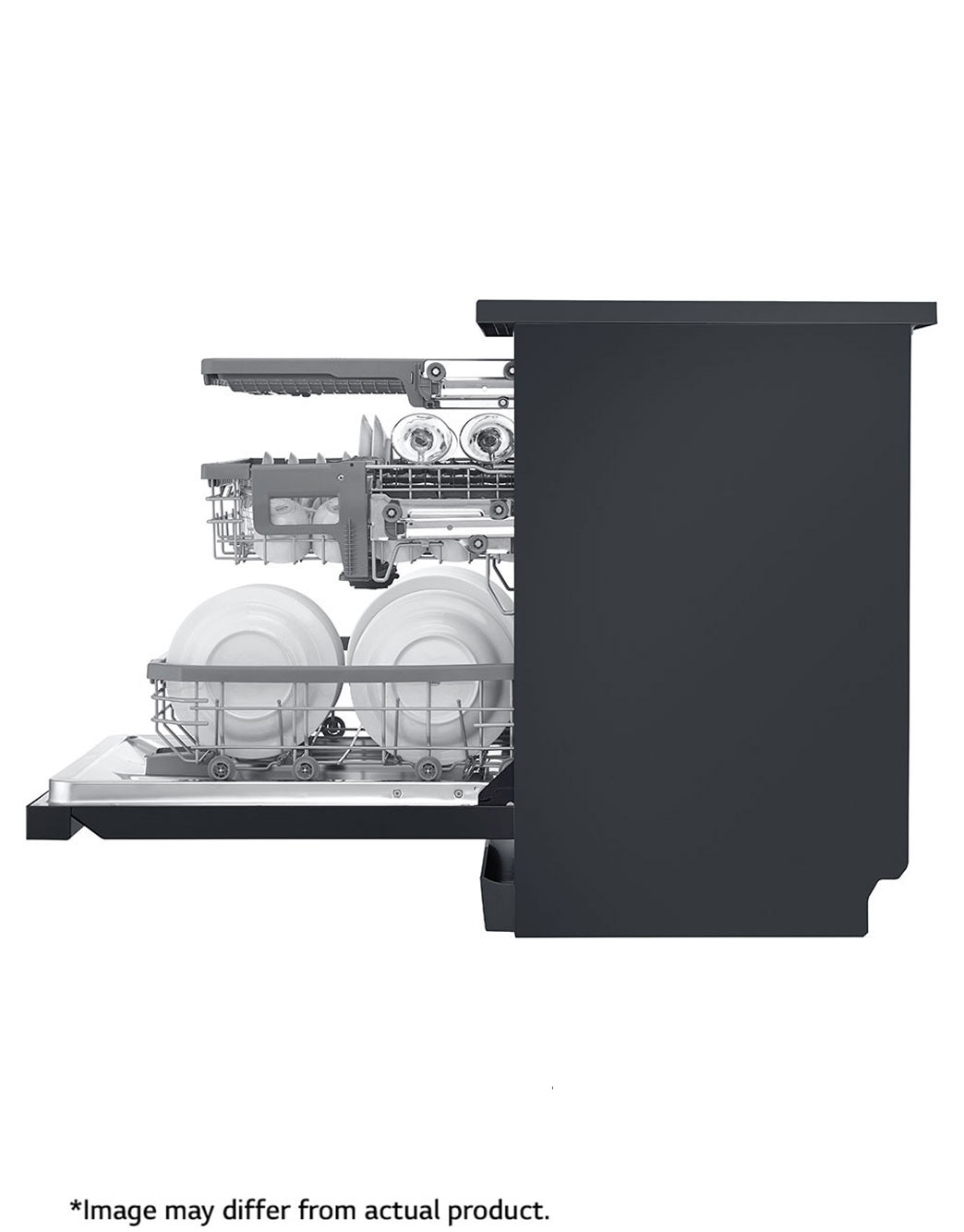 LG Black Dishwasher, QuadWash™ & TrueSteam™ | LG UAE