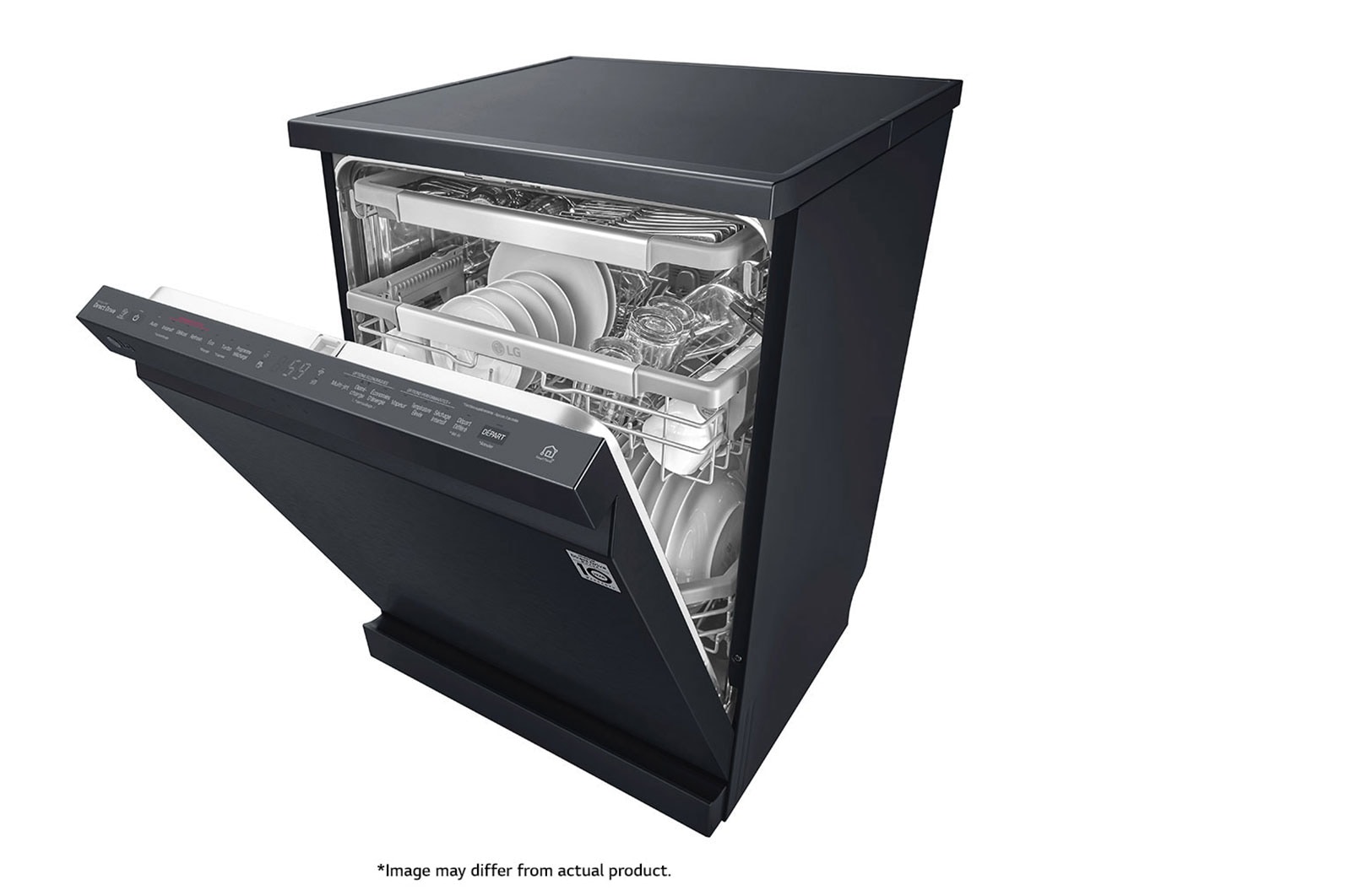 LG Black Dishwasher, QuadWash™ & TrueSteam™ | LG UAE