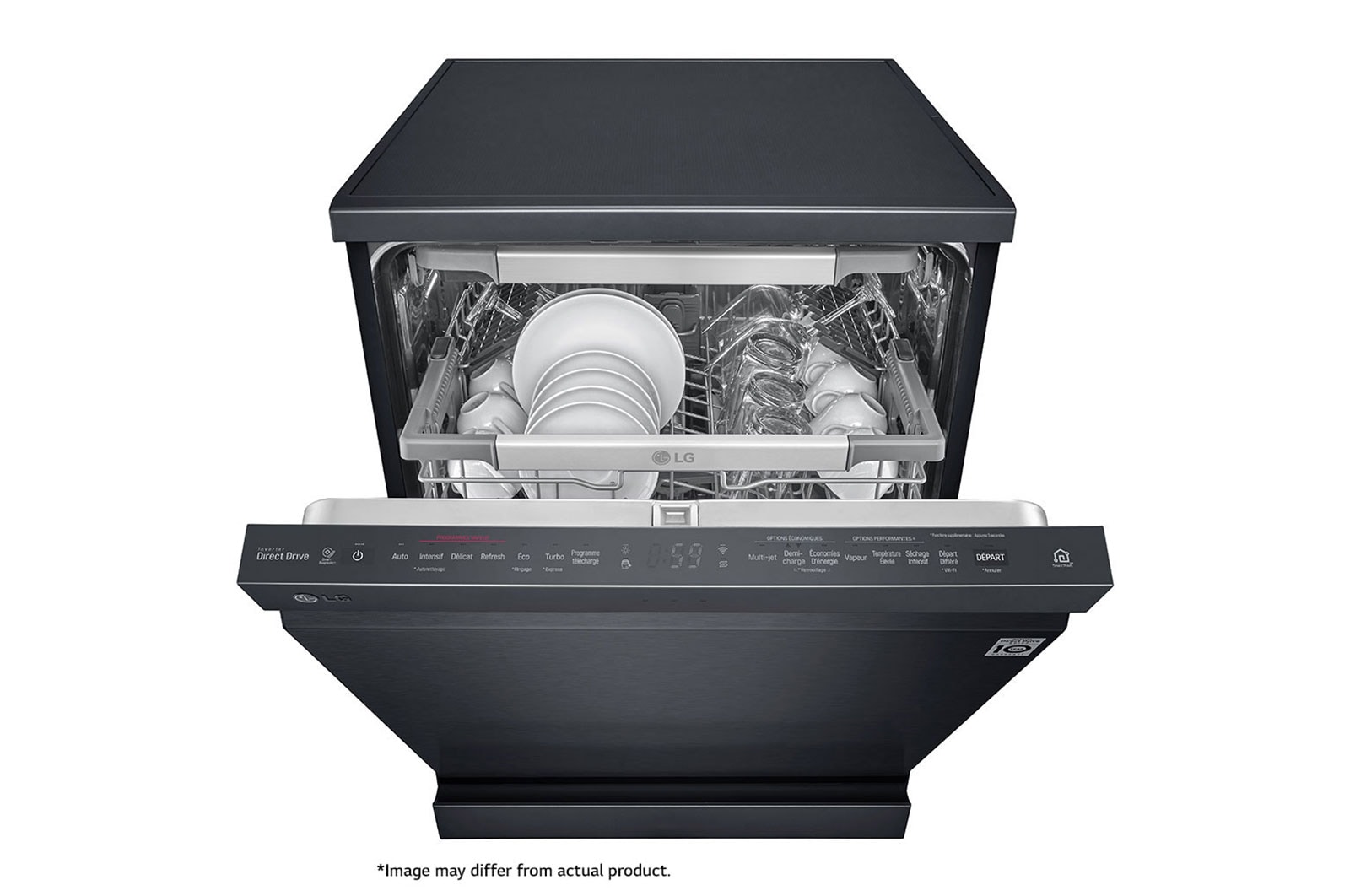 LG Black Dishwasher, QuadWash™ & TrueSteam™ | LG UAE
