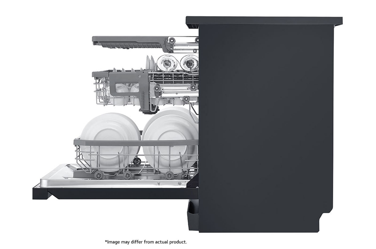 LG Black Dishwasher, QuadWash™ & TrueSteam™ | LG UAE