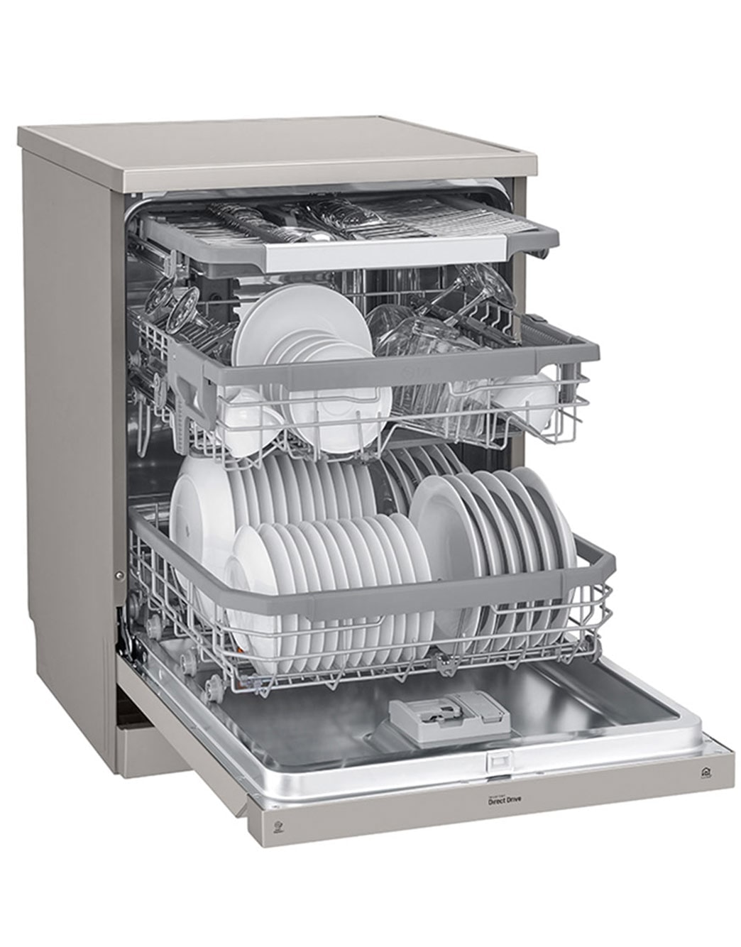 2024 LG QuadWash Steam Dishwasher, Platinum Silver | LG UAE
