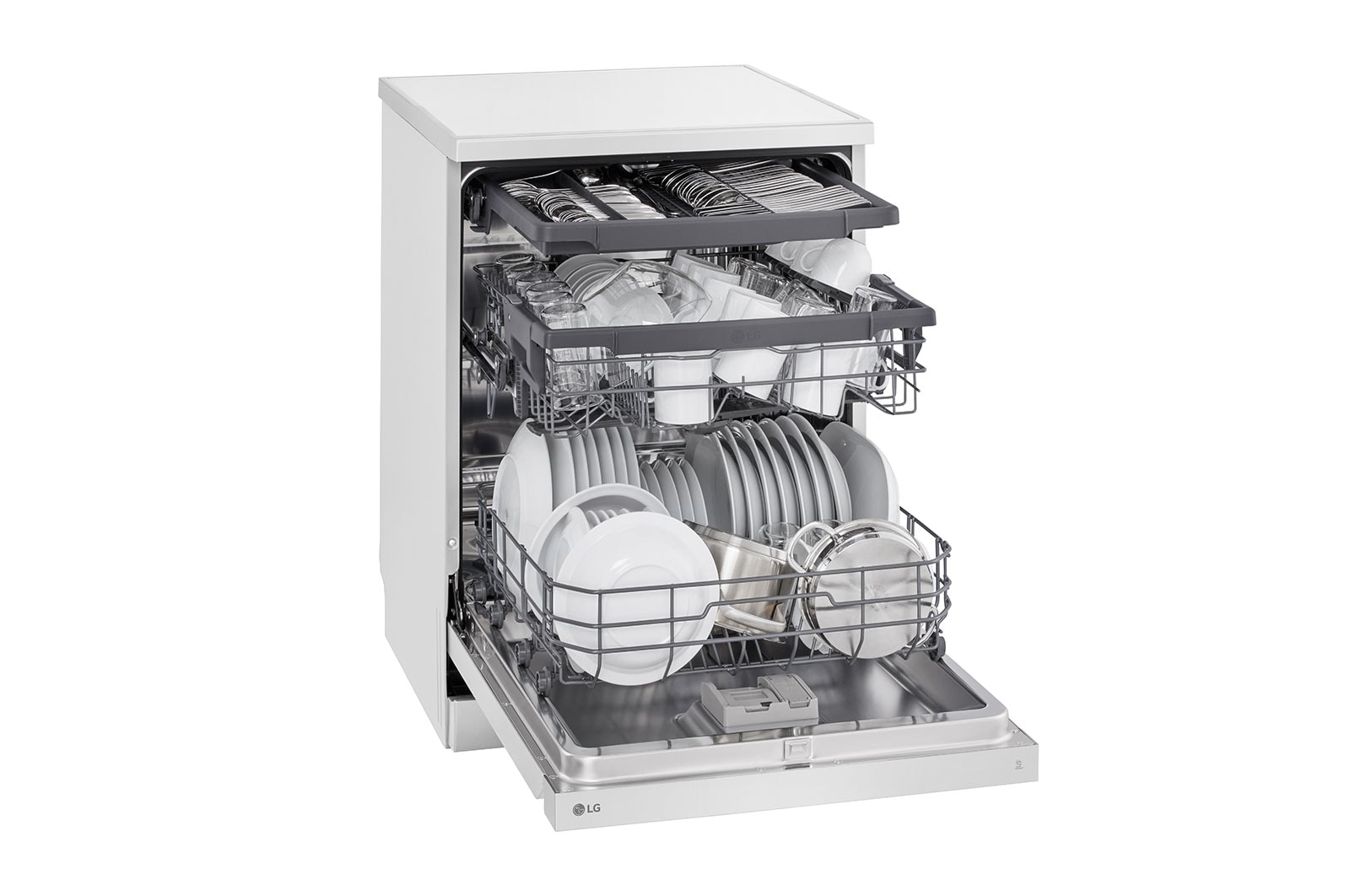 60cm QuadWash™ Freestanding Dishwasher - DFC513FW.ABWPALY | LG UAE