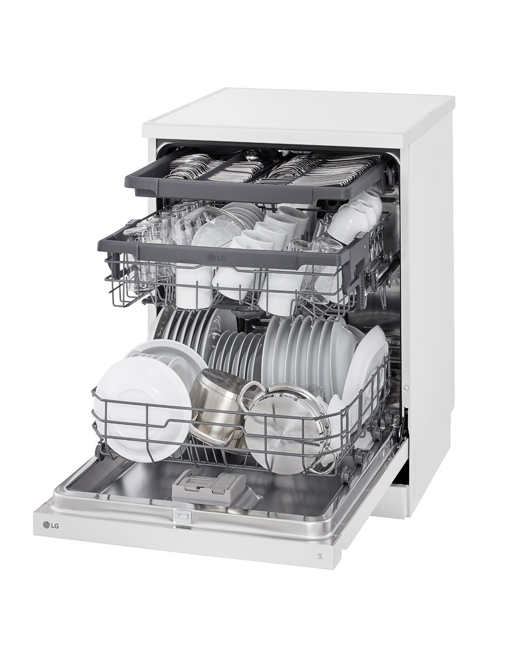 60cm QuadWash™ Freestanding Dishwasher - DFC513FW.ABWPMEA | LG UAE
