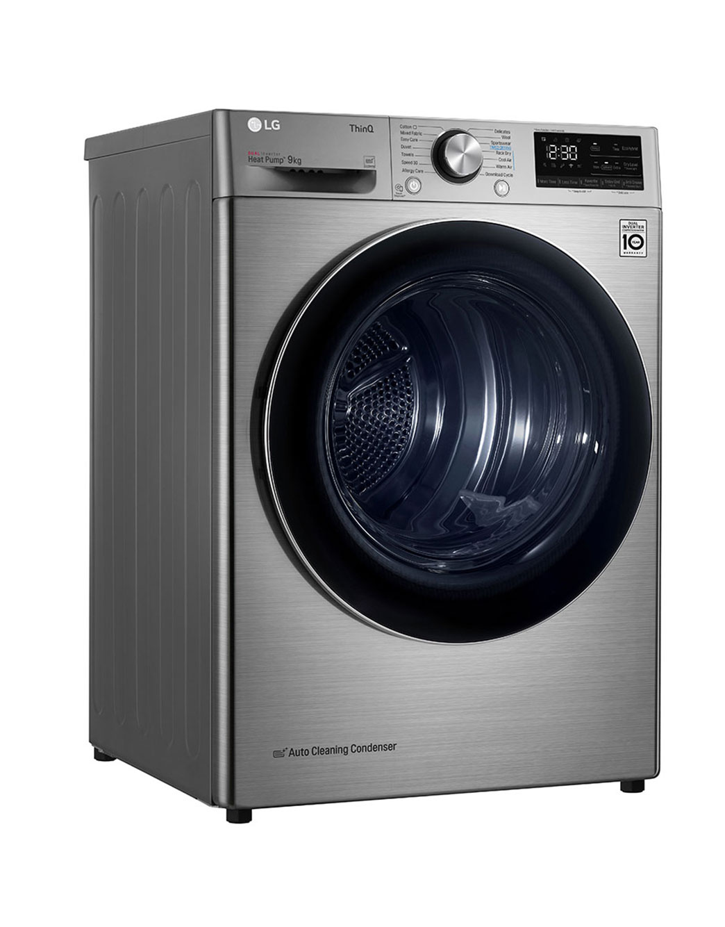 LG Sensor Dryer 9kg, Dual Inverter, Silver | LG UAE