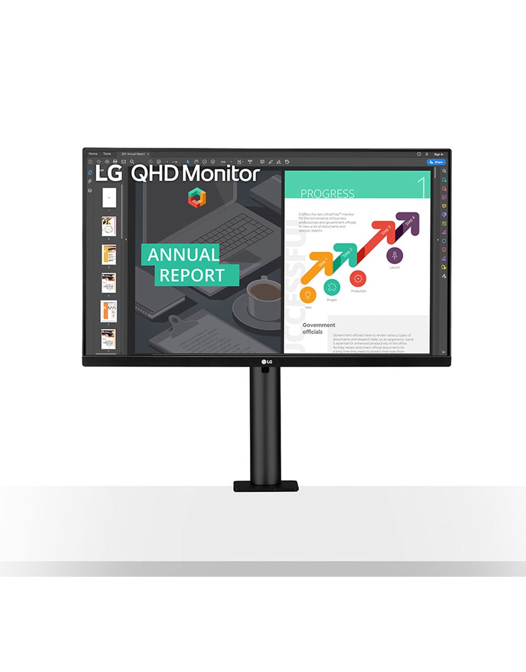 27 Inch QHD IPS Ergo Monitor with AMD FreeSync™ | LG UAE
