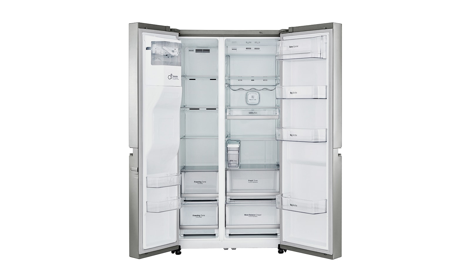 LG Mega Capacity Side-by-Side Refrigerator with New Door-in-Door™ | LG UAE