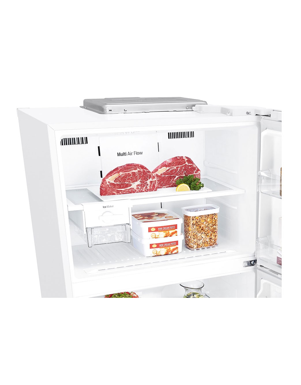 Top Mount Freezer, White, Inverter Linear Compressor | LG UAE