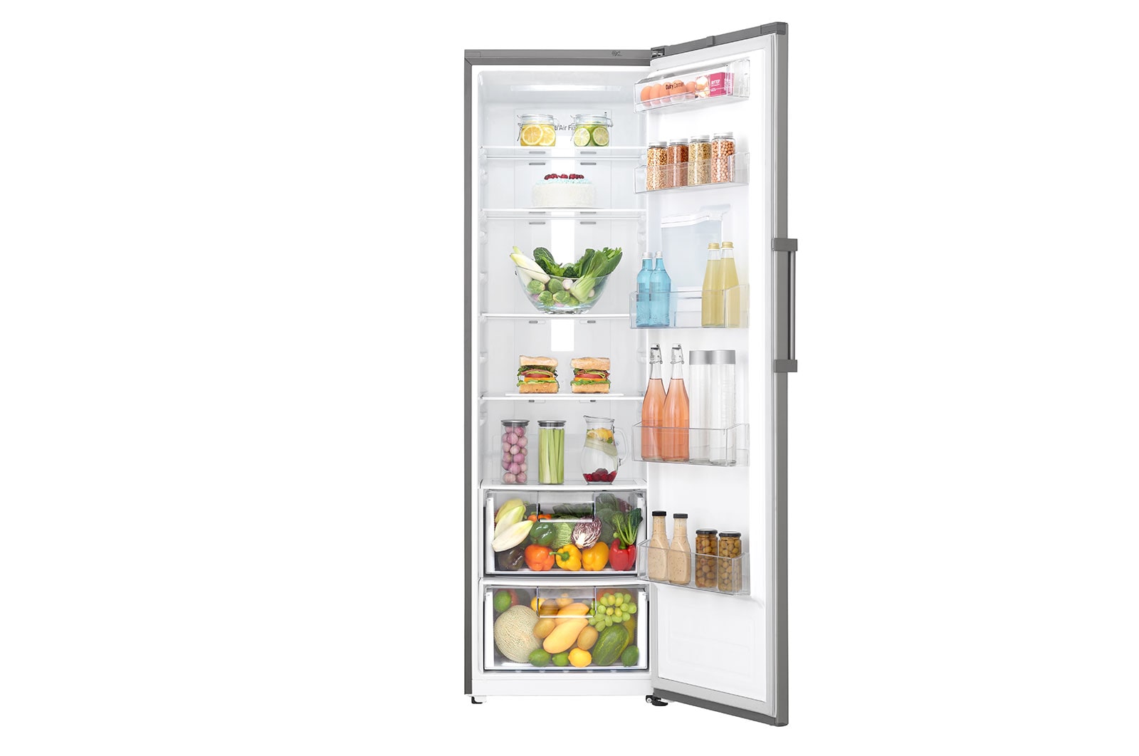 LG One Door Fridge, Inverter Linear Compressor, DoorCooling+™, Moist ...