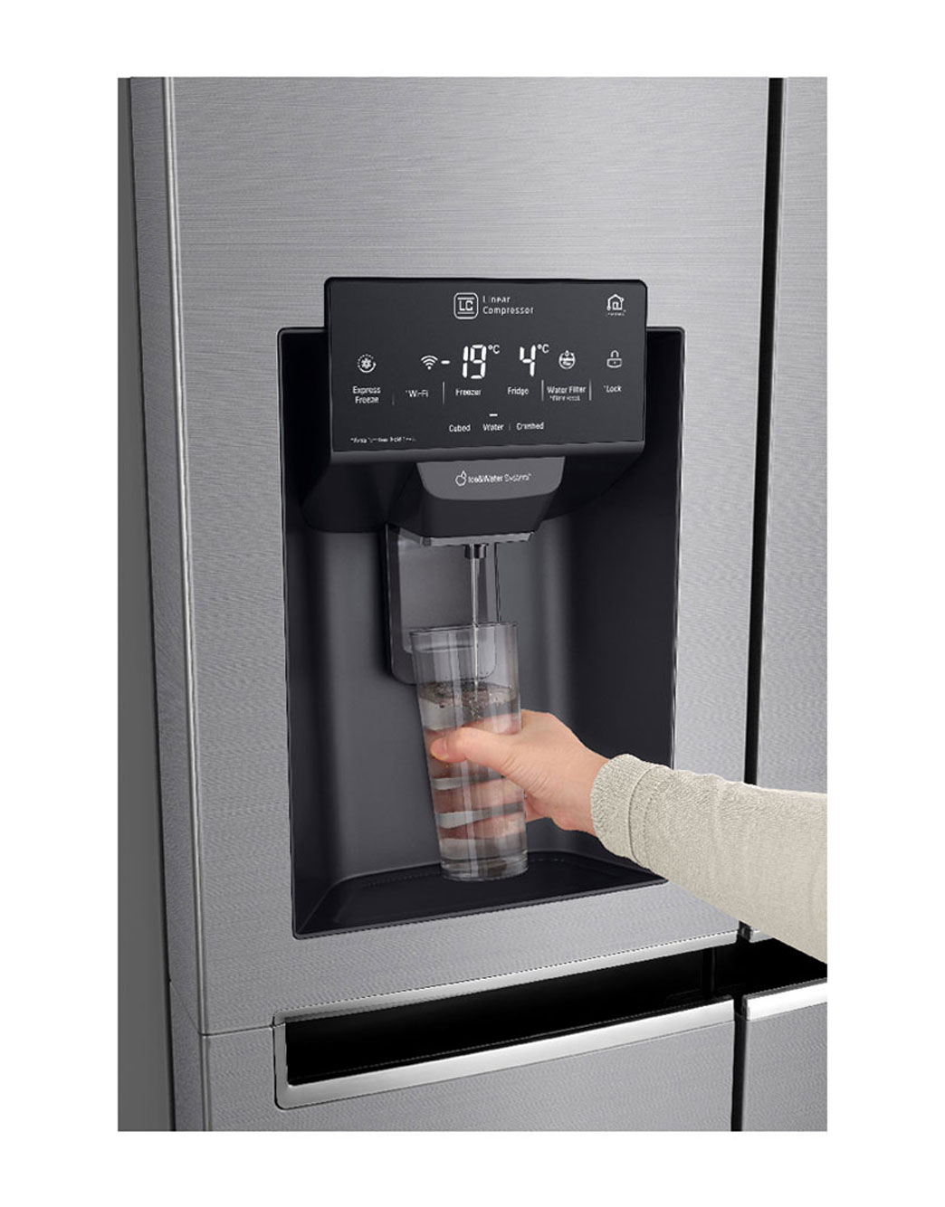 LG Side by Side Refrigerator, Platinum Silver, Inverter Linear ...