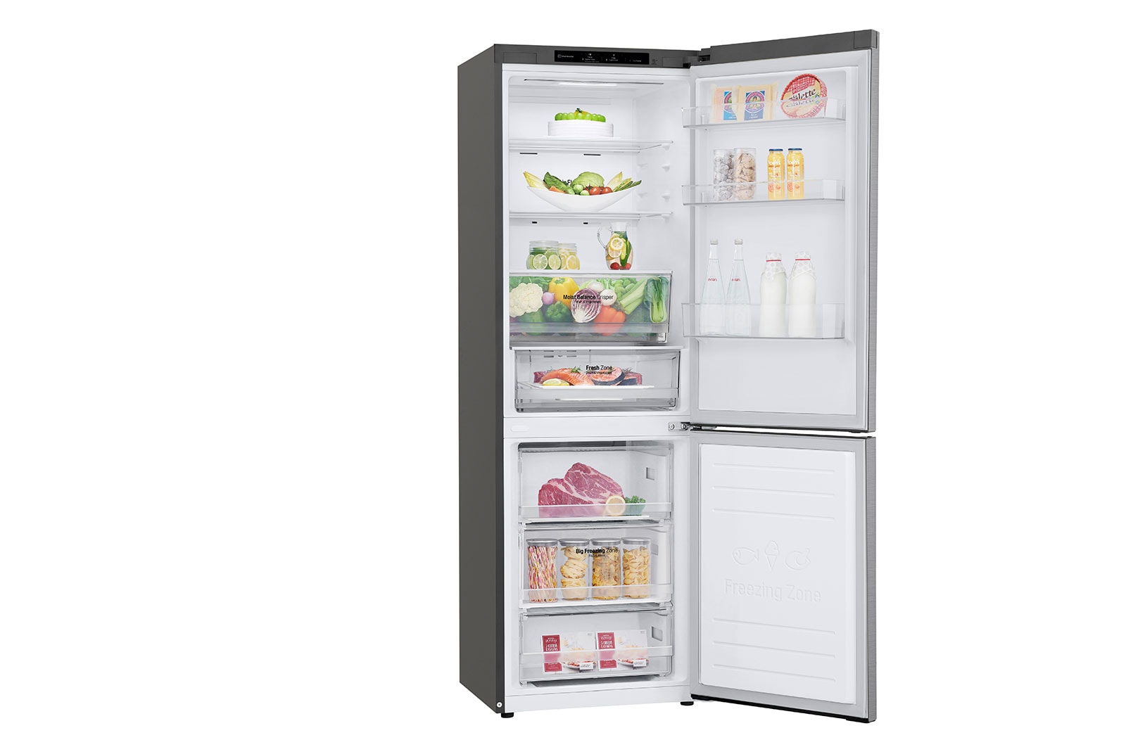 LG Bottom Mount Fridge, Smart Inverter, 341L | LG UAE