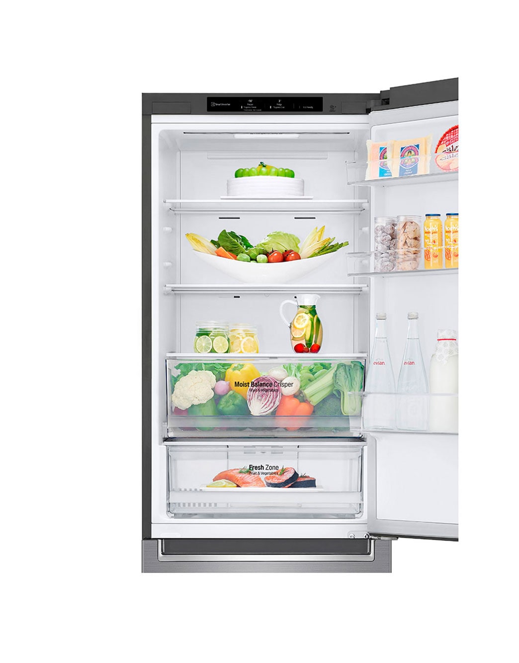 LG Bottom Mount Fridge, Smart Inverter, 341L | LG UAE