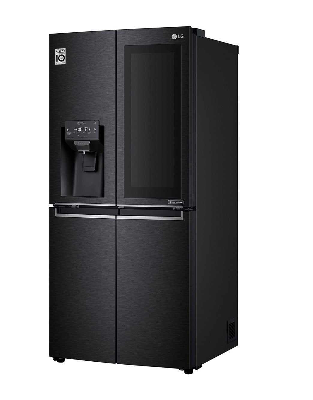 LG Slim Fridge, French Door InstaView™, 423L, Black | LG UAE