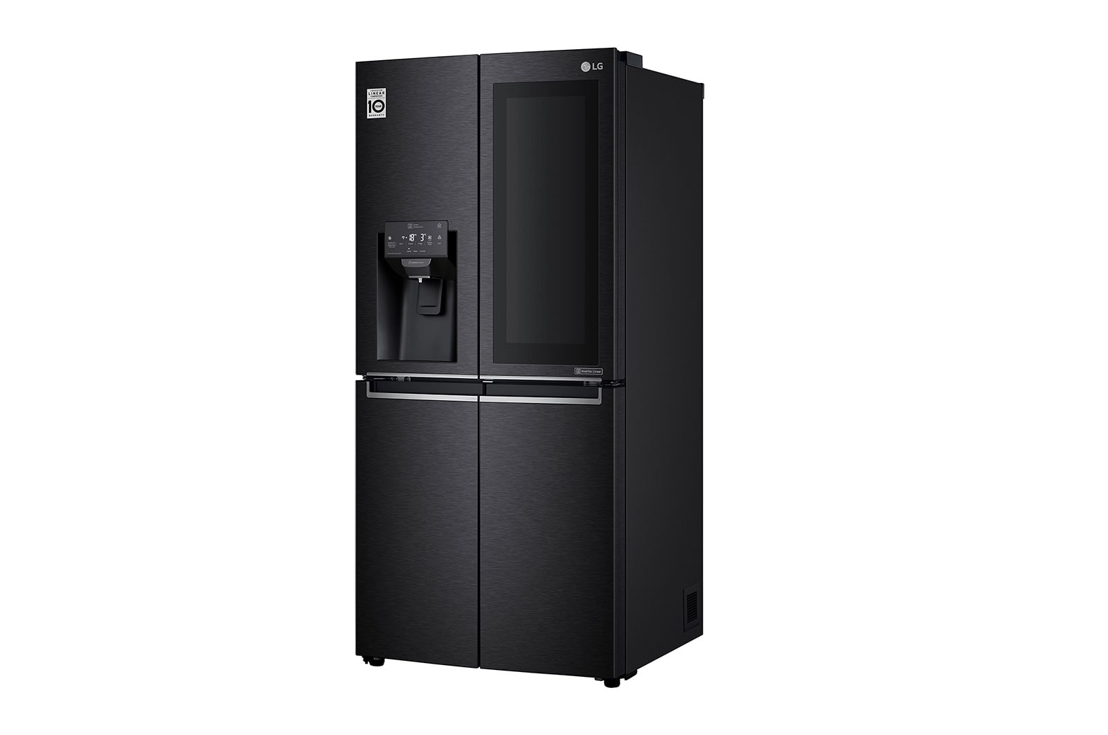 LG Slim Fridge, French Door InstaView™, 423L, Black | LG UAE
