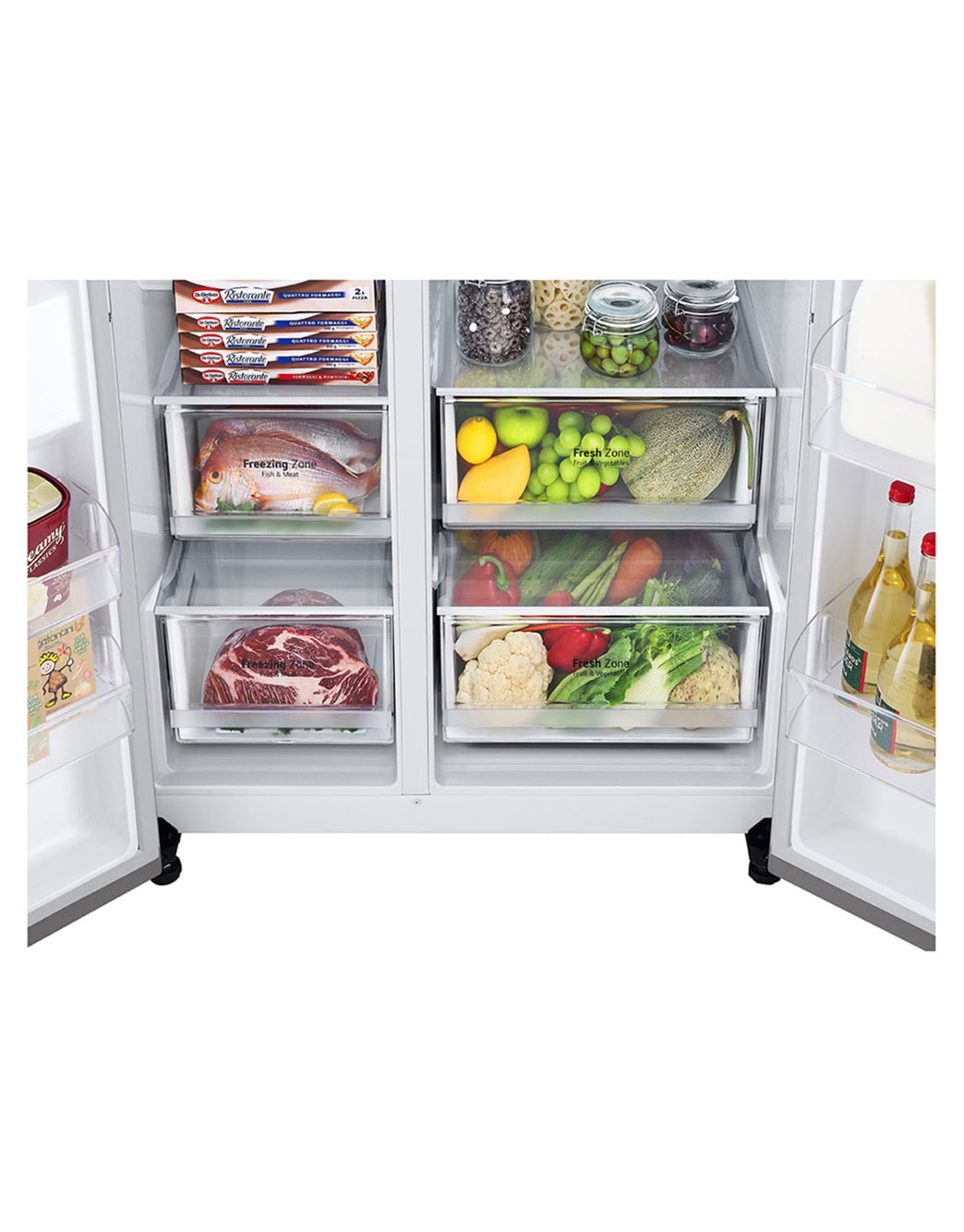 LG Double Door Refrigerator, 647L, Platinum Silver | LG UAE