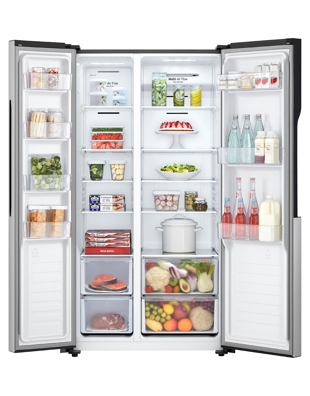 Side by Side LG Refrigerator 509L Touch LED Display | LG UAE