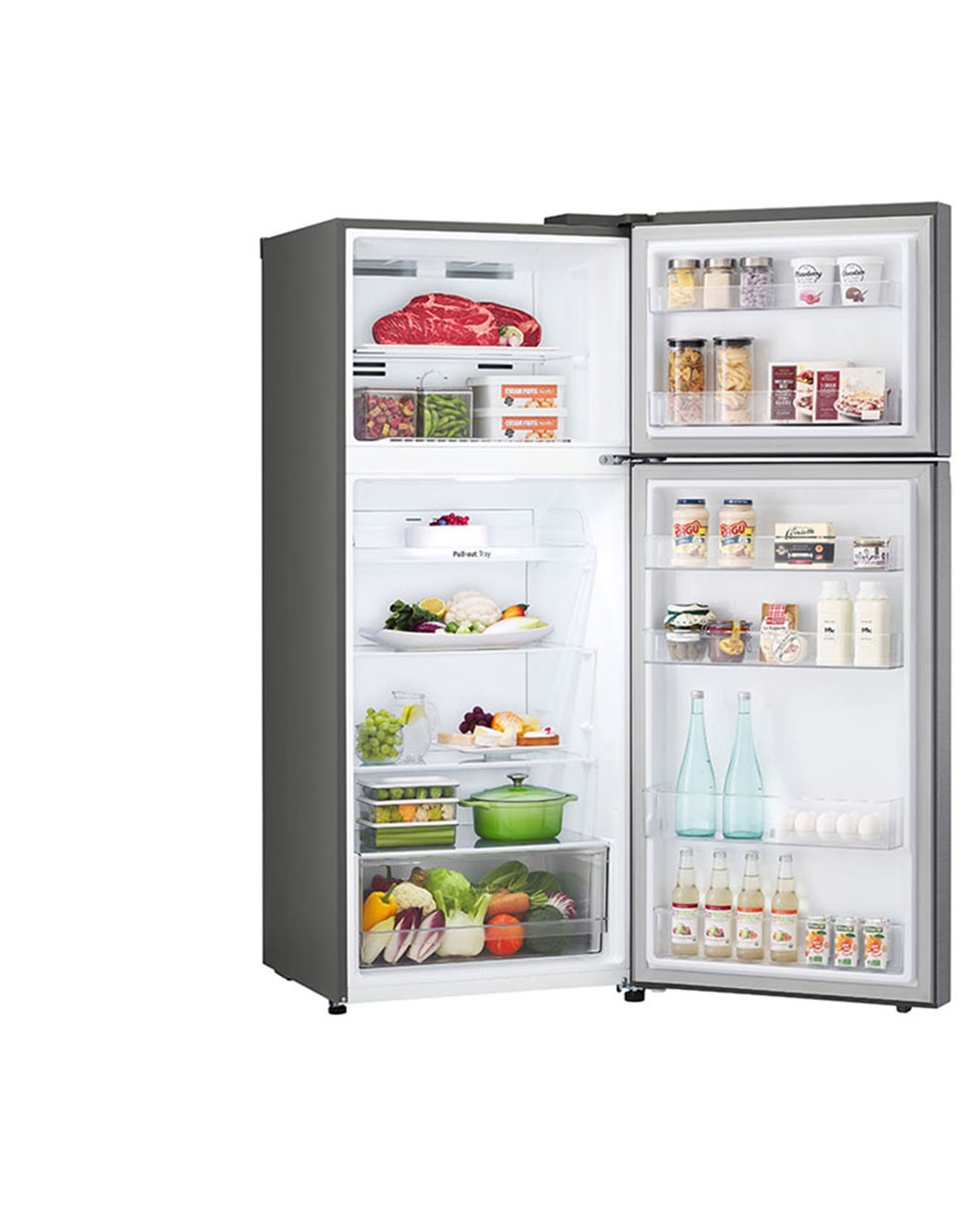 LG Top Mount Fridge, 375L, Silver | LG UAE