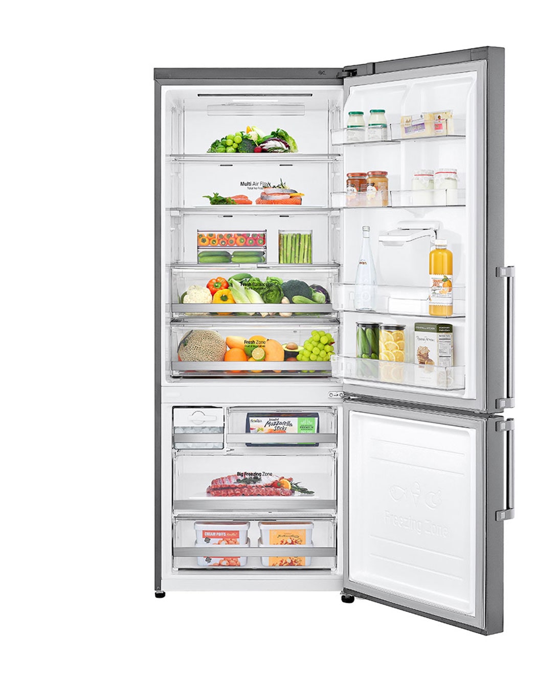 2024 LG Bottom Mount Refrigerator, Platinum Silver | LG UAE