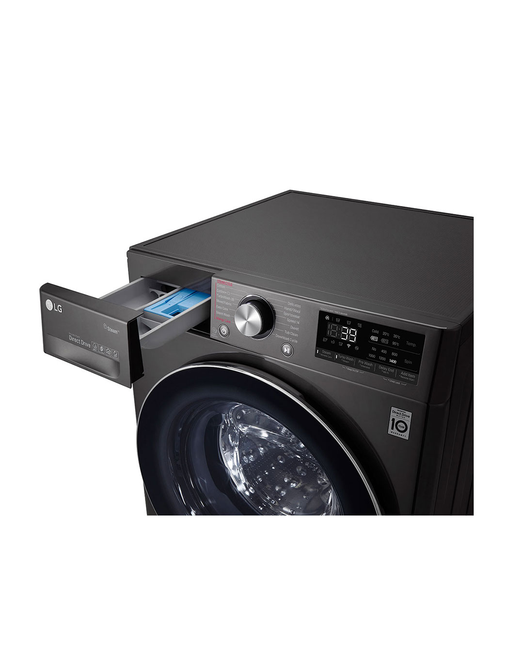LG VIVACE 10kg Washing Machine, Black | LG UAE