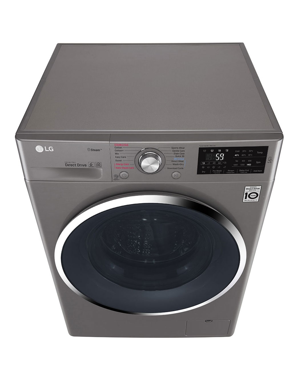LG Front Load Washer, 8 Kg, 6 Motion Direct Drive, Add Item, Smart ...