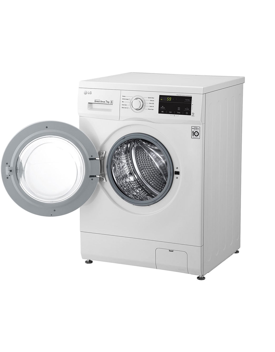 7kg Front Load Washer with 6 Motion Direct Drive | LG UAE