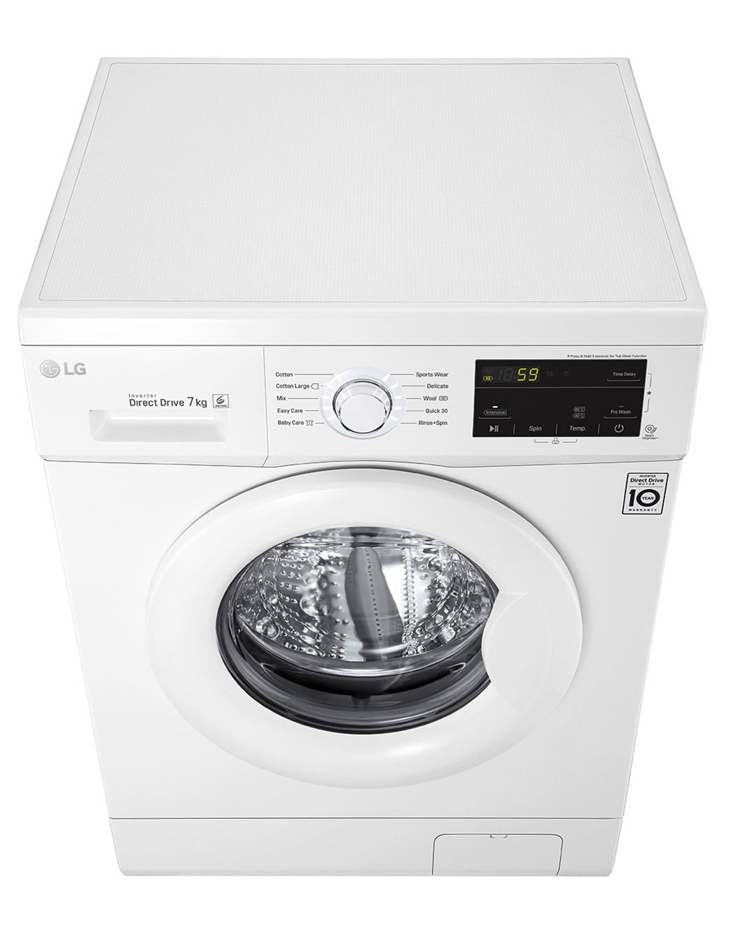 LG 7kg Washing Machine, Front Load, White | LG UAE