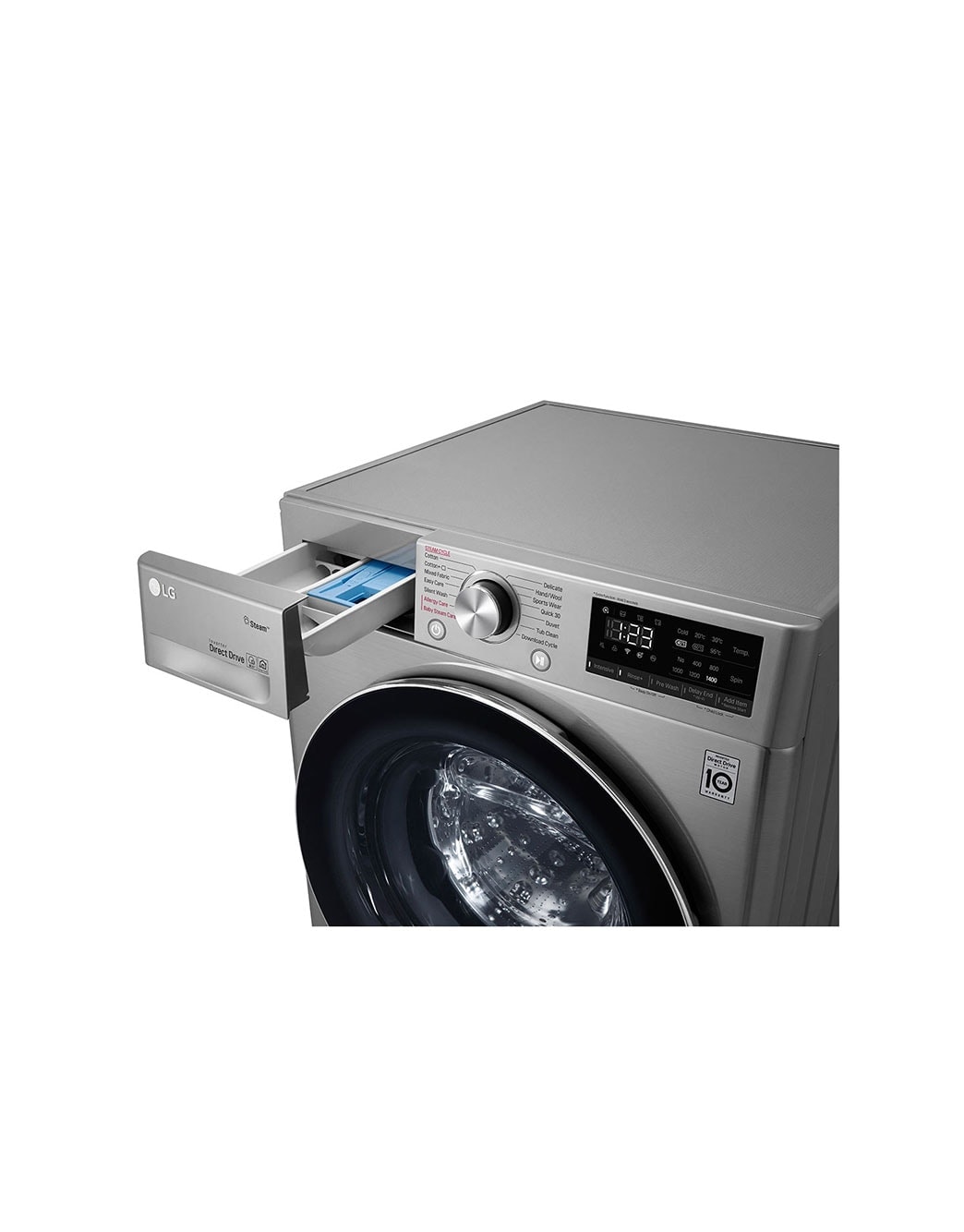 LG VIVACE 9kg Washing Machine, AI DD™, Silver | LG UAE