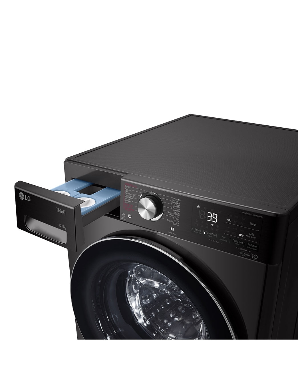 LG Black Washer Dryer Combo 12/8kg | LG UAE