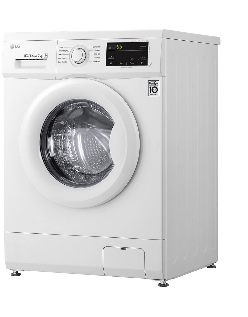 LG 7kg Front Load Washing Machine, White | LG UAE