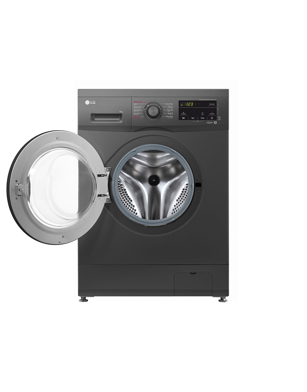 LG 9kg Front Load Washing Machine, Black | LG UAE
