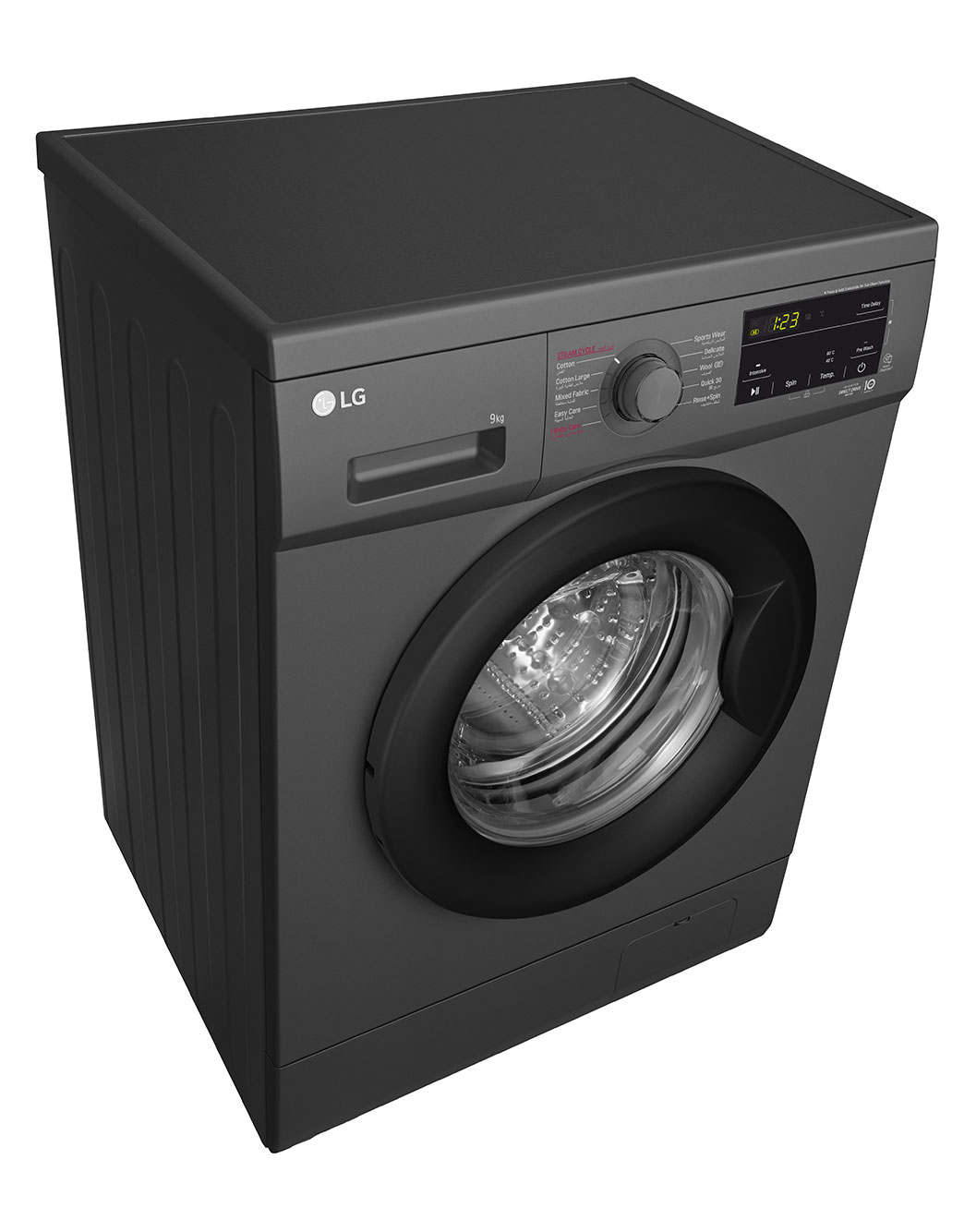 LG 9kg Front Load Washing Machine, Black | LG UAE