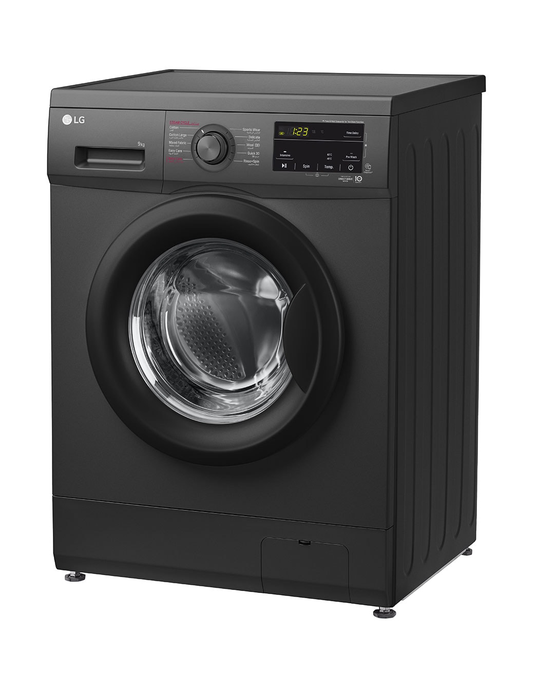 LG 9kg Front Load Washing Machine, Black | LG UAE