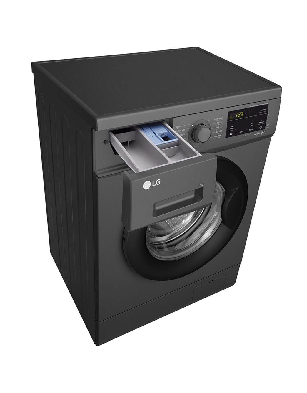 LG 7kg Front Load Washing Machine, Black | LG UAE