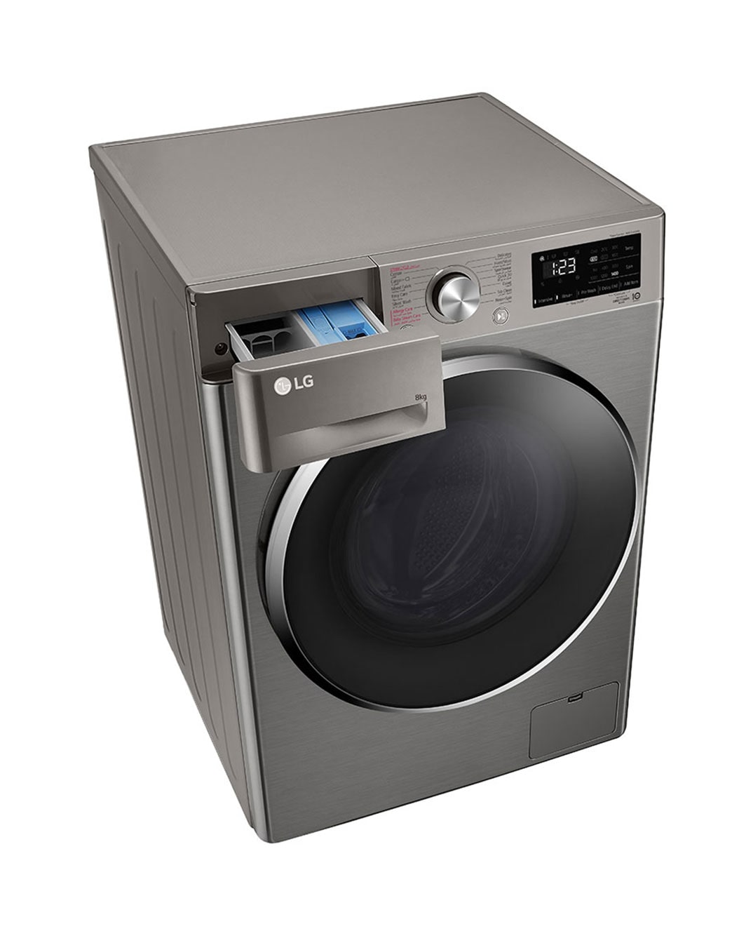 2023 LG Vivace Washing Machine 8kg, Platinum Silver | LG UAE