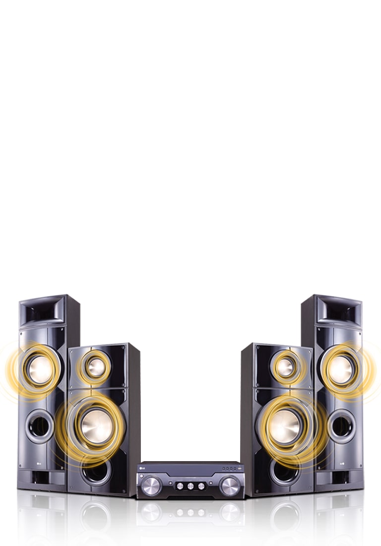 LG 1600W 4.2Ch AV Receiver with DUAL SUBWOOFER, DJ App, FM Radio ...