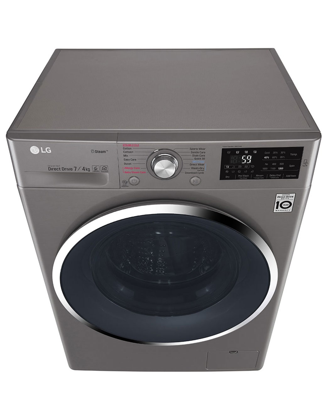 LG 7/4kg Front Load Washing Machine - F2J6HGP2S | LG Africa