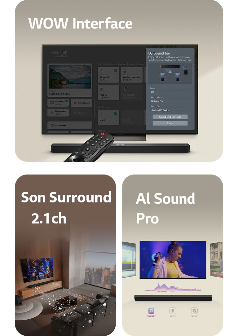 LG Soundbar pour TV 600 W 5.1 canaux S65TR | LG Africa