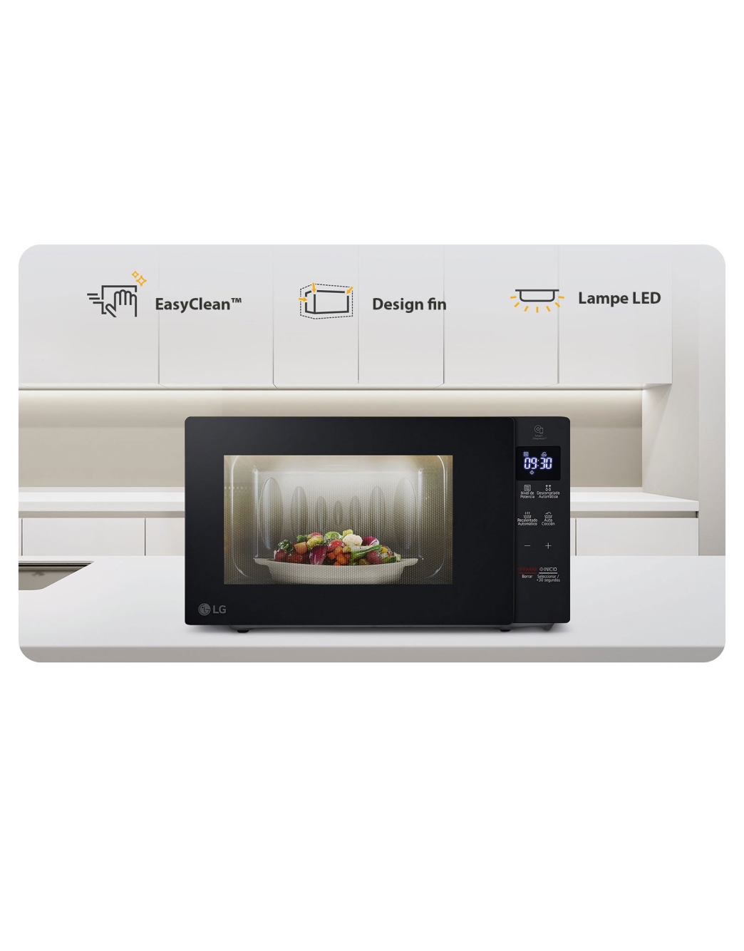 Four à micro-ondes LG 20L NeoChef | Slim MS2032GAS, Noir | LG Afrique