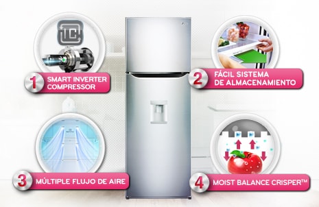 Heladera Smart Inverter con Freezer 312lt | LG Argentina