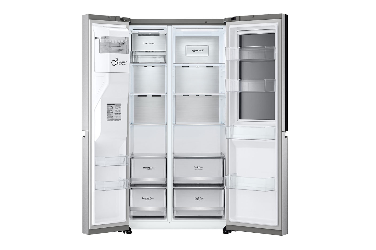 Heladera side by side │ Plateado │ 570 L │ InstaView Door in Door ...