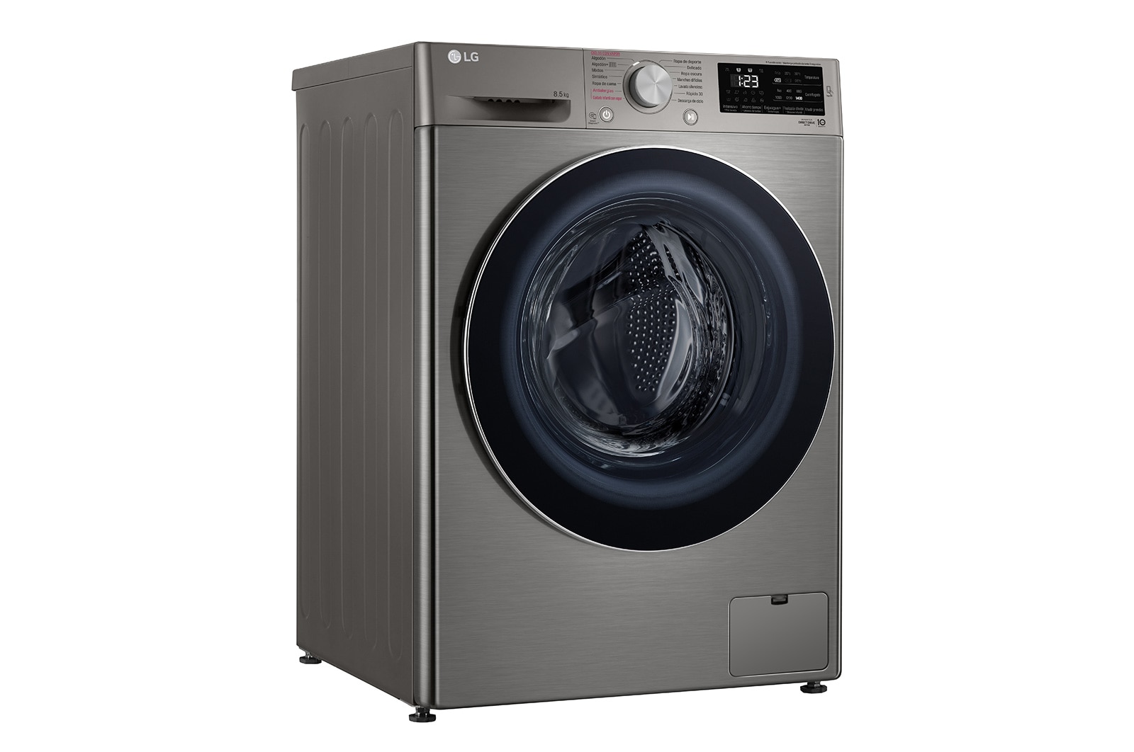 Lavarropas carga frontal 8,5 KG │ Gris mate │ Inverter Direct Drive │ AI DD │ Steam