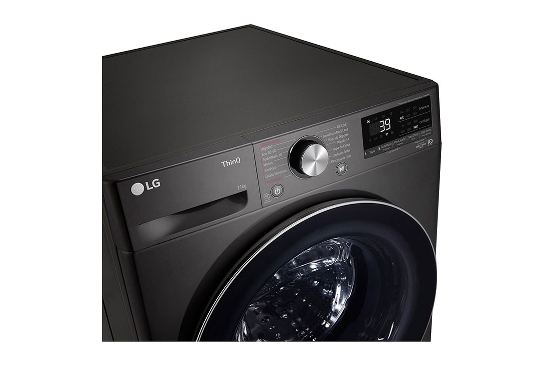 LAVARROPAS CARGA FRONTAL DE 8KG│ NEGRO │ INVERTER DIRECT DRIVE │STEAM ...