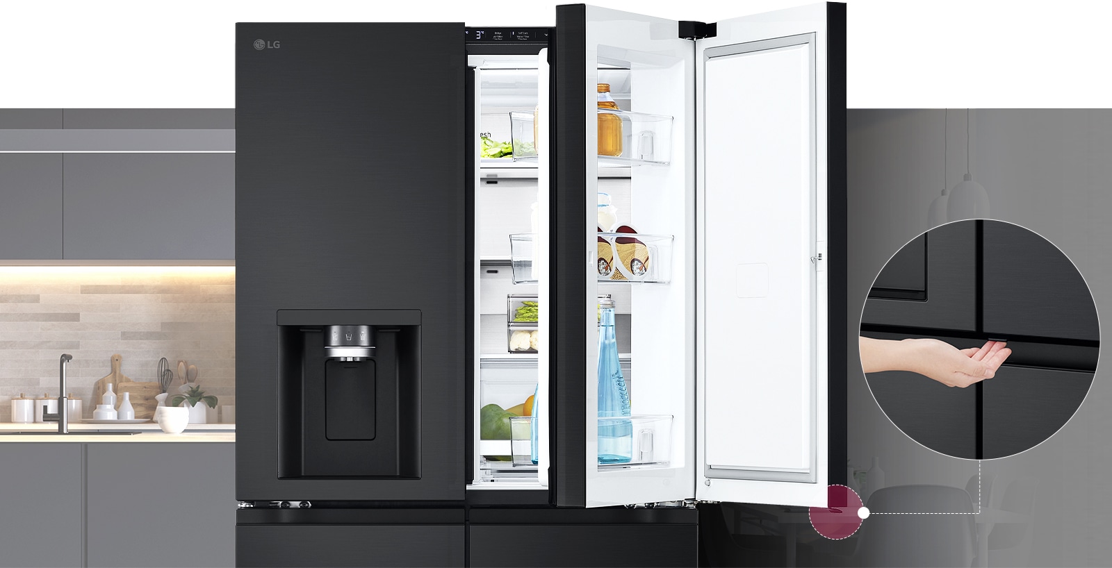 LG GF-D700MBLC 638L Door-In-Door French Door Fridge