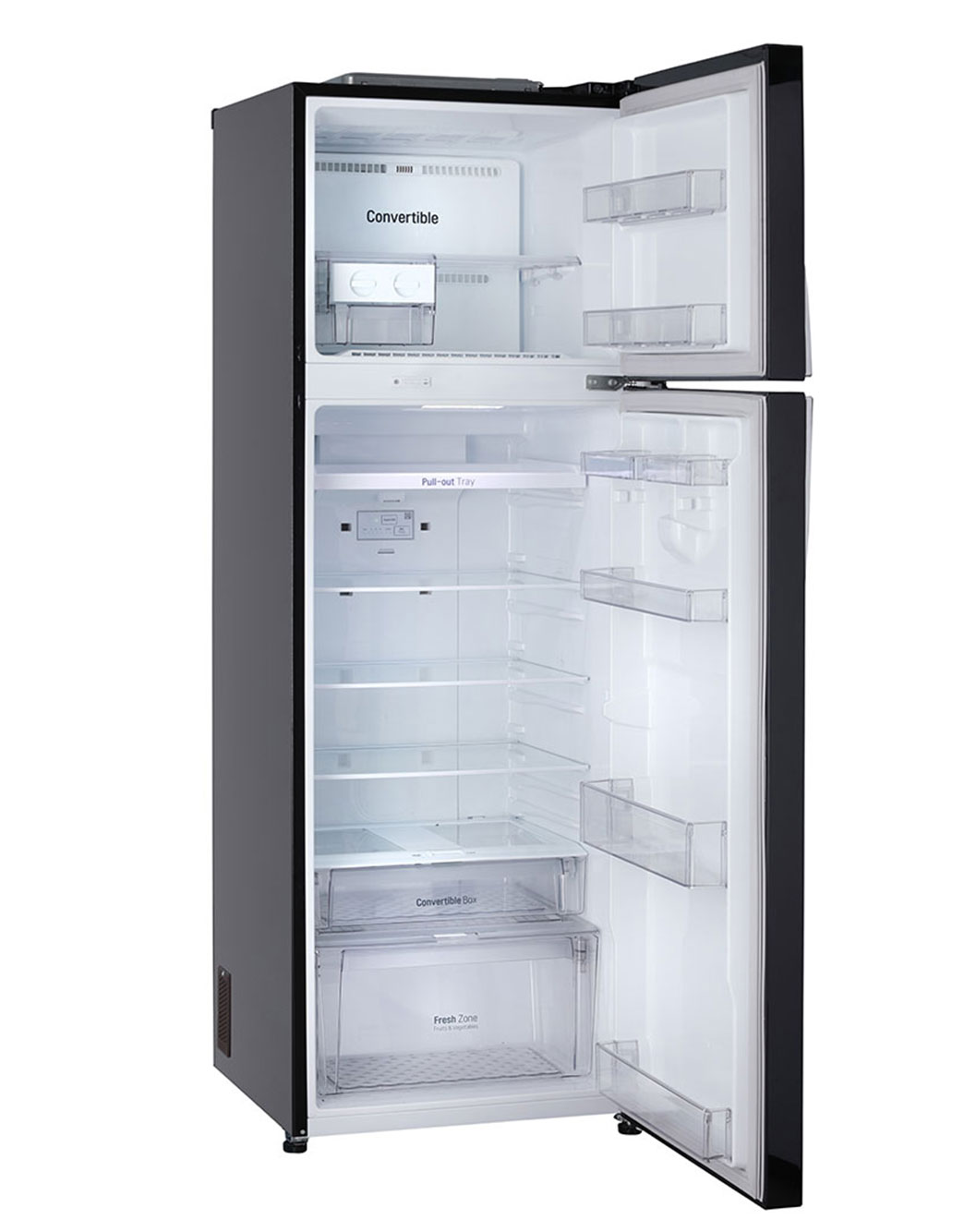 360L Top Freezer with DoorCooling+™ in Black | LG BD