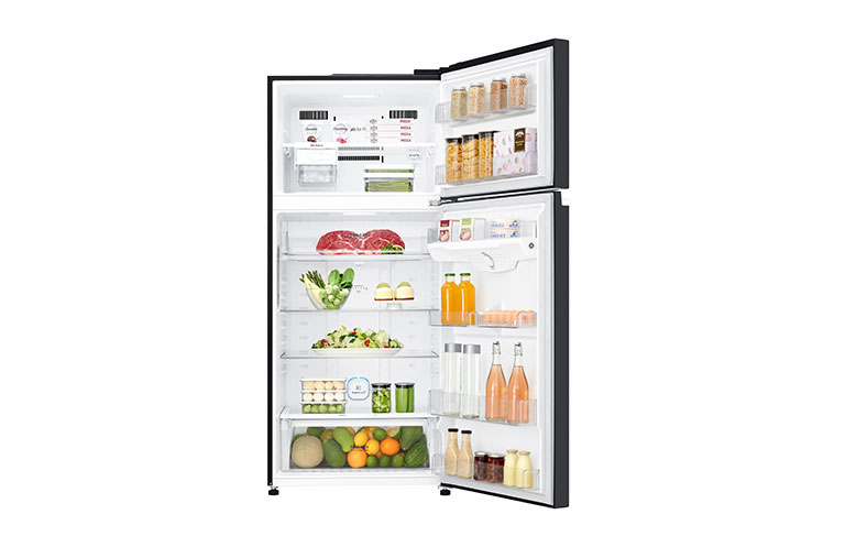 506L Top Freezer with DoorCooling+™ in Black Mirror | LG BD