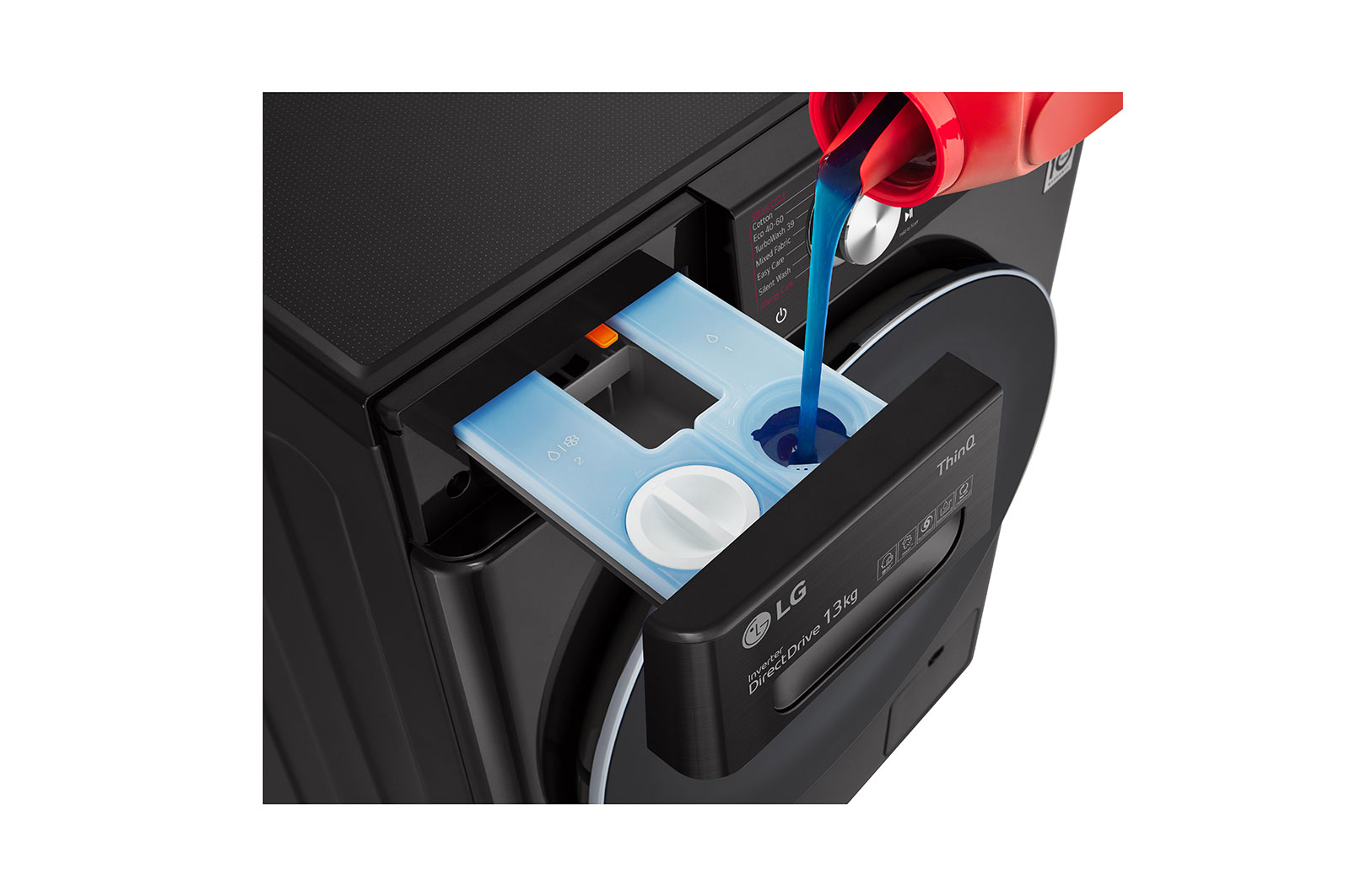 13KG Front Load Washing Machine with Steam™ in Black | LG BD