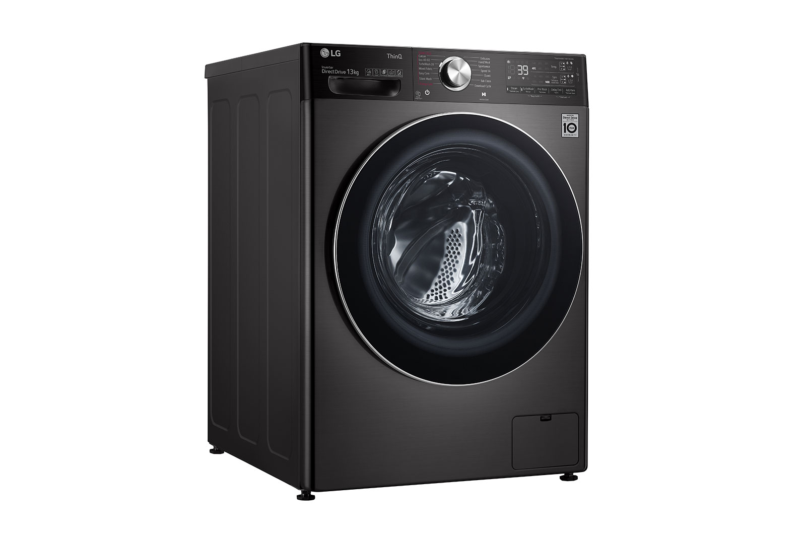 13KG Front Load Washing Machine with Steam™ in Black | LG BD